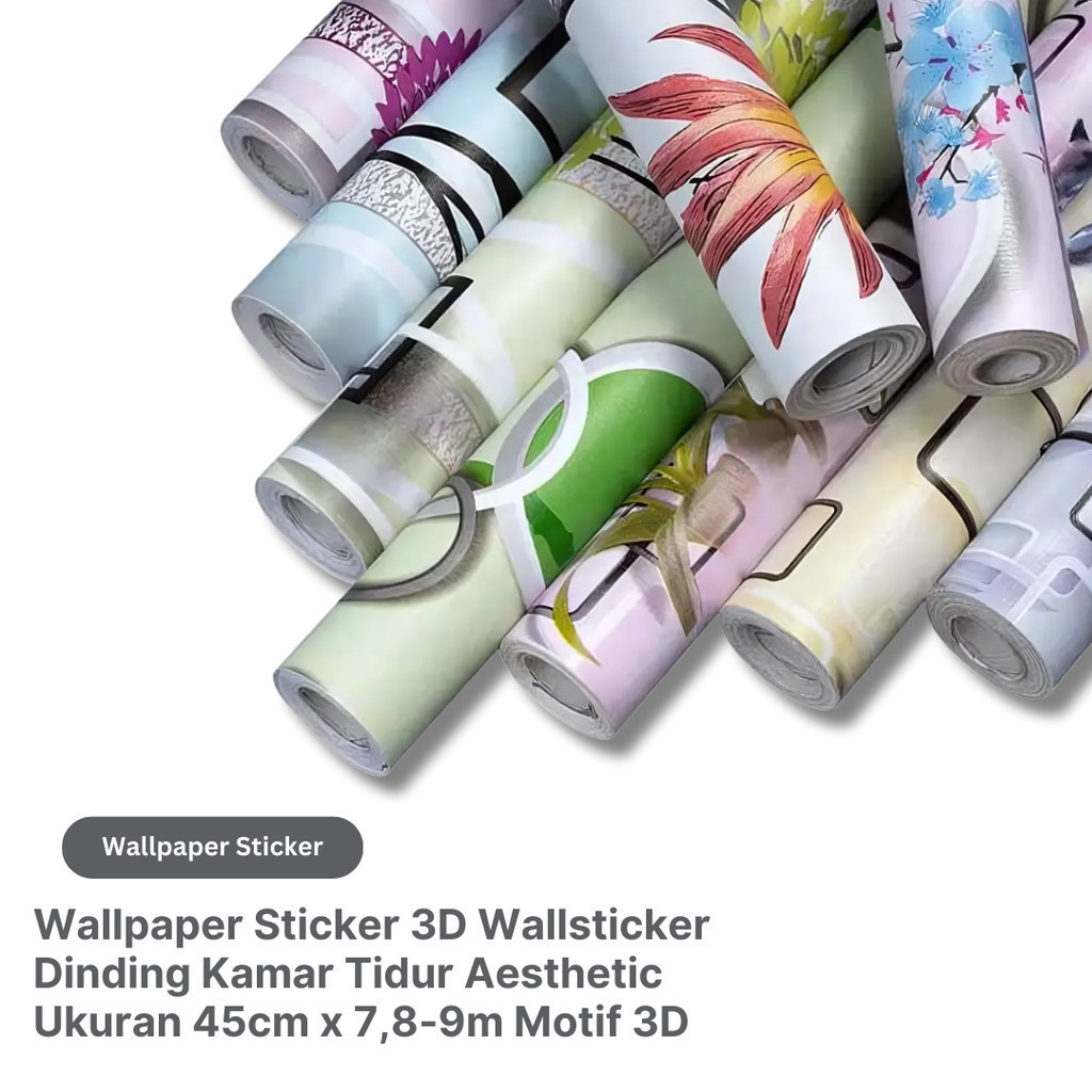 Jual Wallpaper Sticker 3D Wallsticker Dinding Kamar Tidur Aesthetic ...