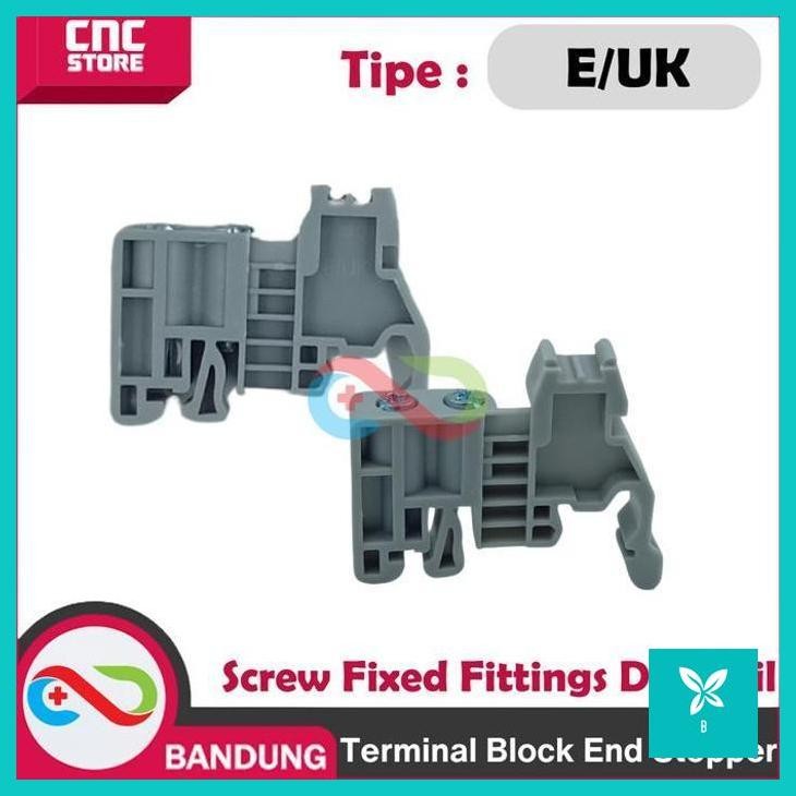 Jual | CNS | TERMINAL BLOCK END STOPPER GRAY - E/UK EUK SCREW FIXED ...