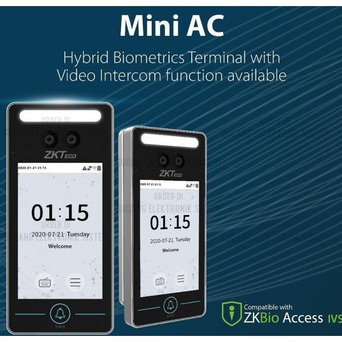 Jual Mesin Absensi Wajah ZKTeco Mini AC Bisa Akses Kontrol Pintu ...