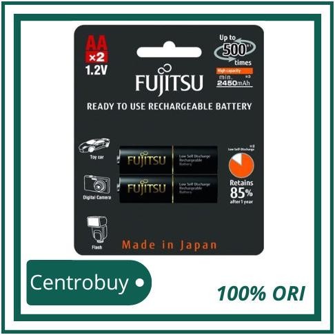 Jual Fujitsu AA Rechargeable 2450 mAh Battery 2 Pack | Shopee Indonesia