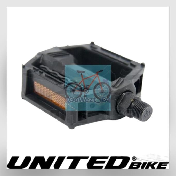 Jual baru !!! Pedal Sepeda As Drat Besar United FP 808 PVC Hitam MTB ...