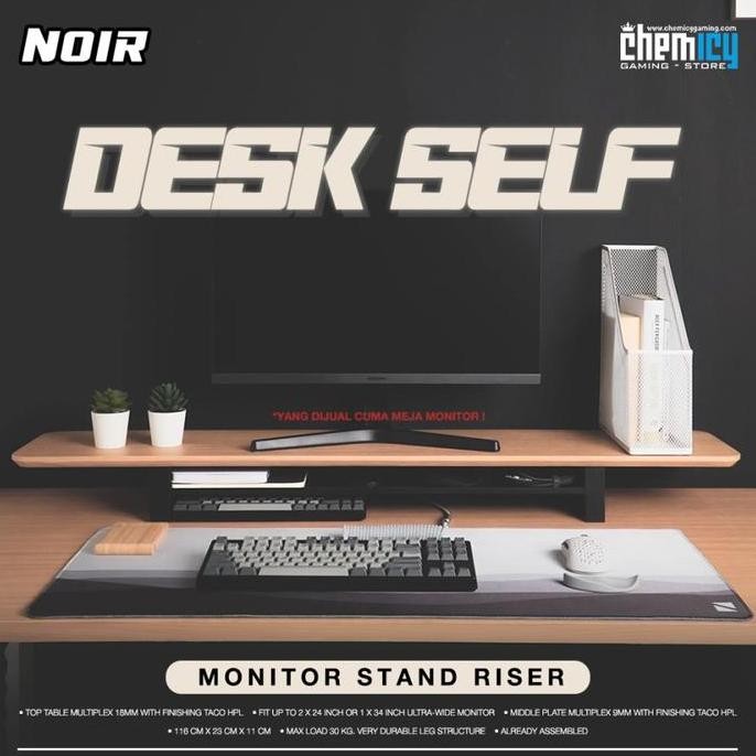 Jual Sale Noir Desk Shelf Monitor Stand Riser / Monitor Table / Meja ...