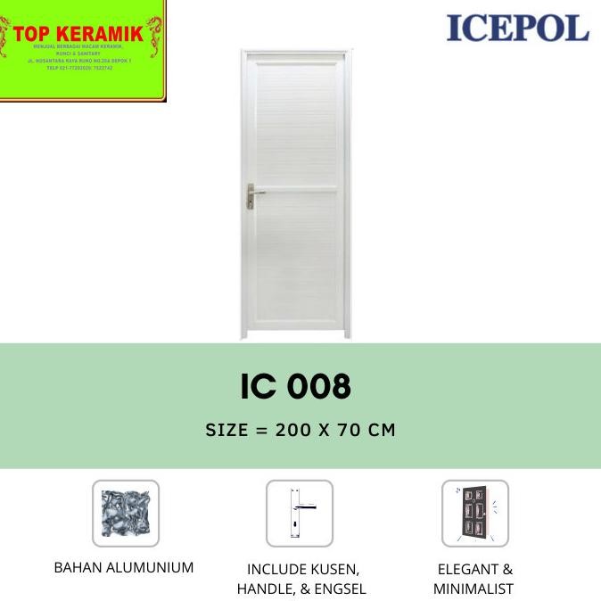 Jual Pintu Kamar Mandi Full Alumunium Icepol Ic-008 Putih | Shopee ...