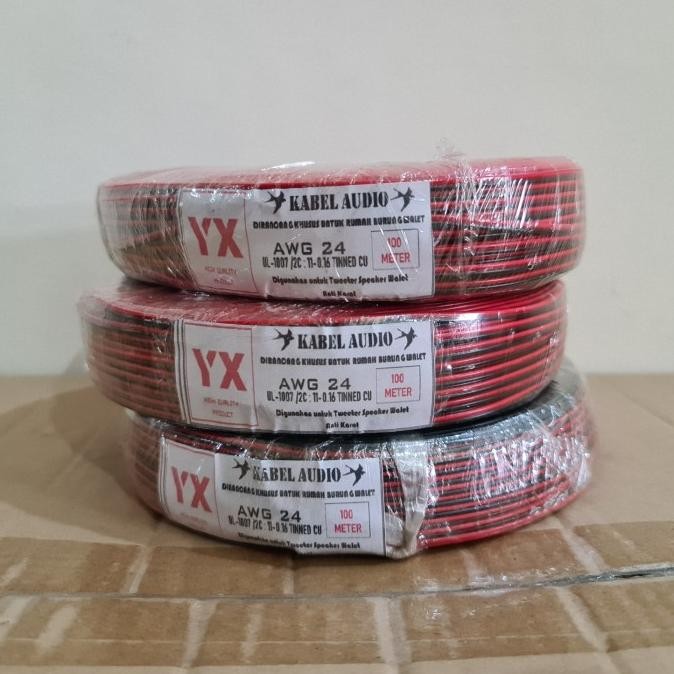 Jual Kabel AWG 24 2C Untuk Tweeter Speaker Walet 100 Meter | Shopee ...