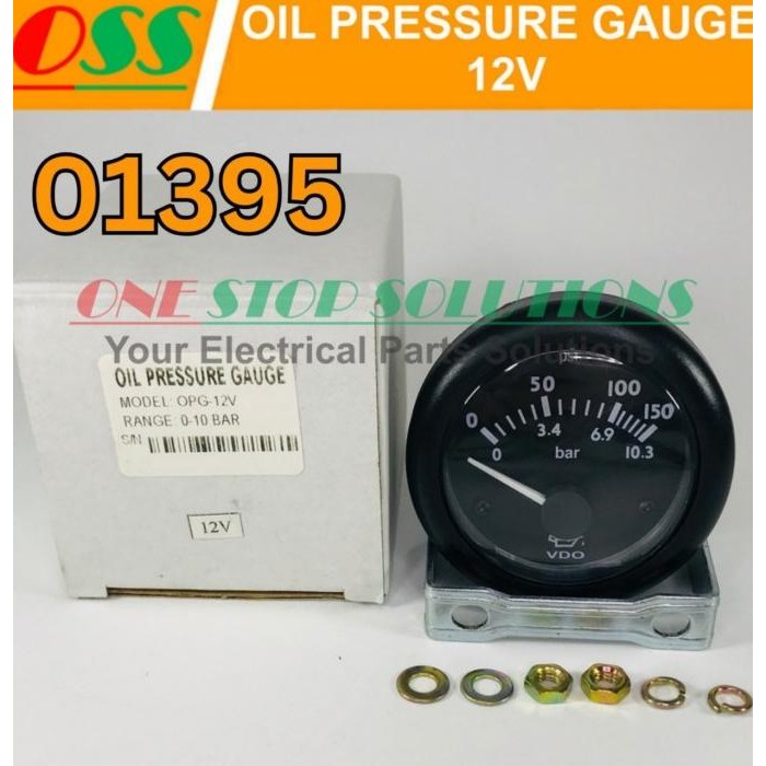 Jual NEW OIL PRESSURE GAUGE 12V VDO OPG-12V GAUGE METER TEKANAN OLI | Shopee Indonesia