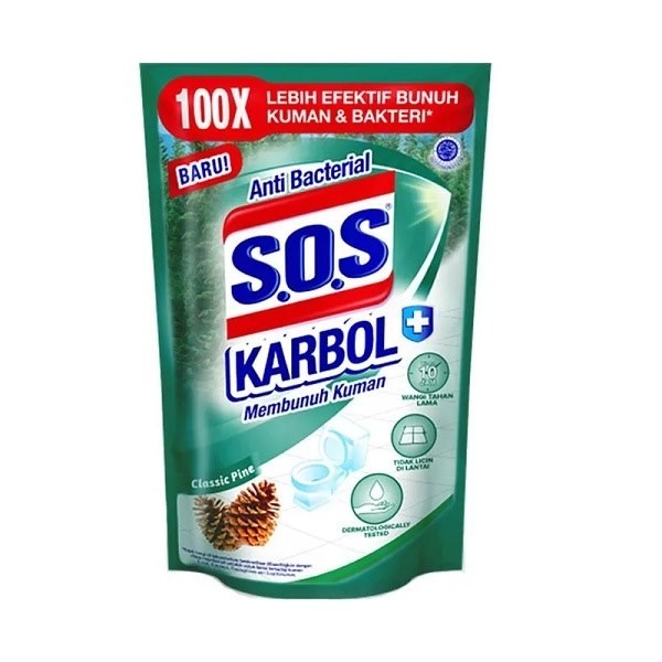 Jual SOS KARBOL CLASSIC PINE POUCH 725 ML | Shopee Indonesia