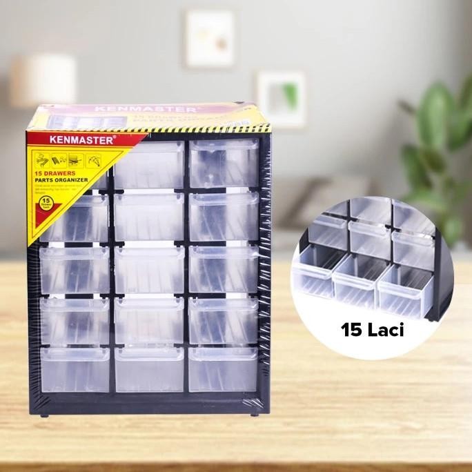 Jual Kenmaster Rak Susun Drawer/Rak komponen / Laci komponen 15 ...