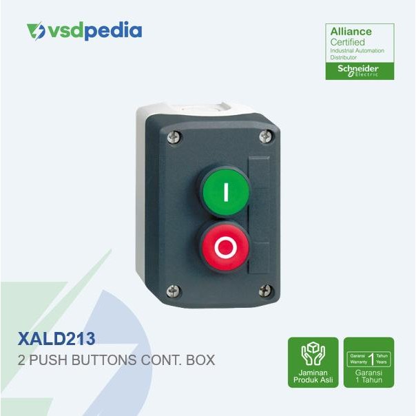Jual 2 PUSH BUTTONS CONT. BOX XALD213 SCHNEIDER | Shopee Indonesia