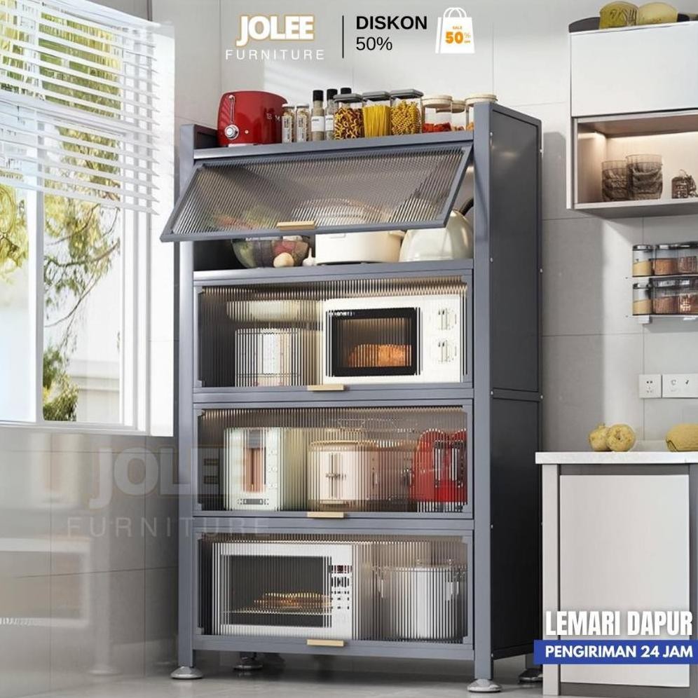 Jual Lemari Dapur Lemari Piring Minimalis Rak Dapur Serbaguna Kabinet ...