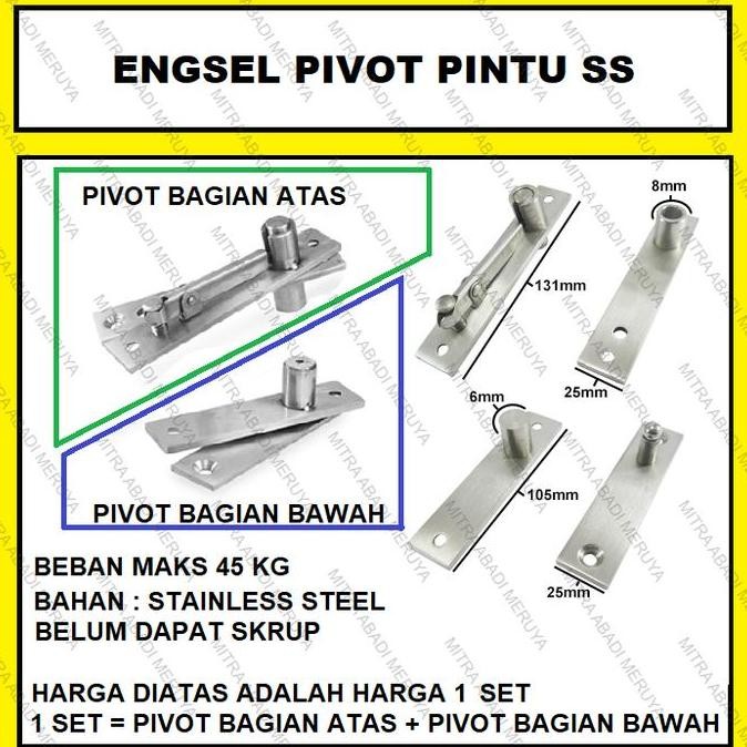 Jual Engsel Putar Engsel Pivot Pintu Ss Pintu Swing Stainless Siap ...