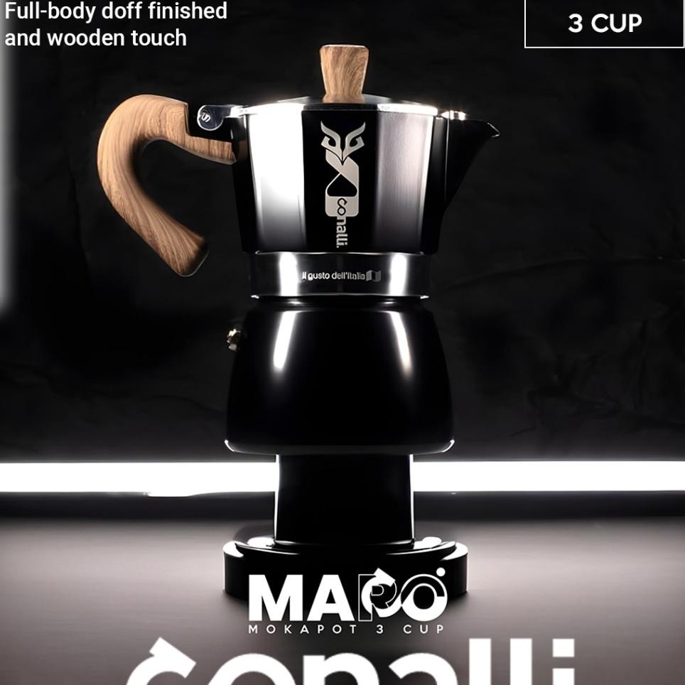 Jual Moapot 3 Cup 150Ml Pecial Edition Moa Pot Wooden Handle Conalli ...