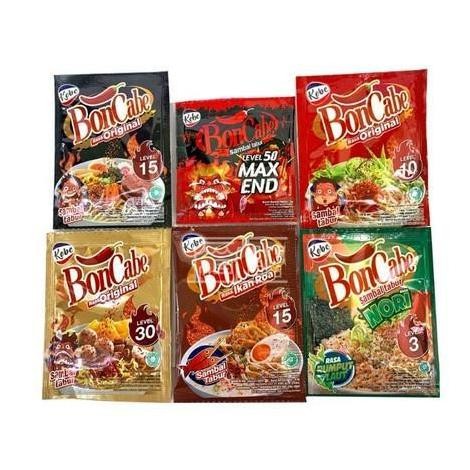 Jual Bon cabe SACHET Boncabe sachet level 10 level 15 level 30 level 50 ...