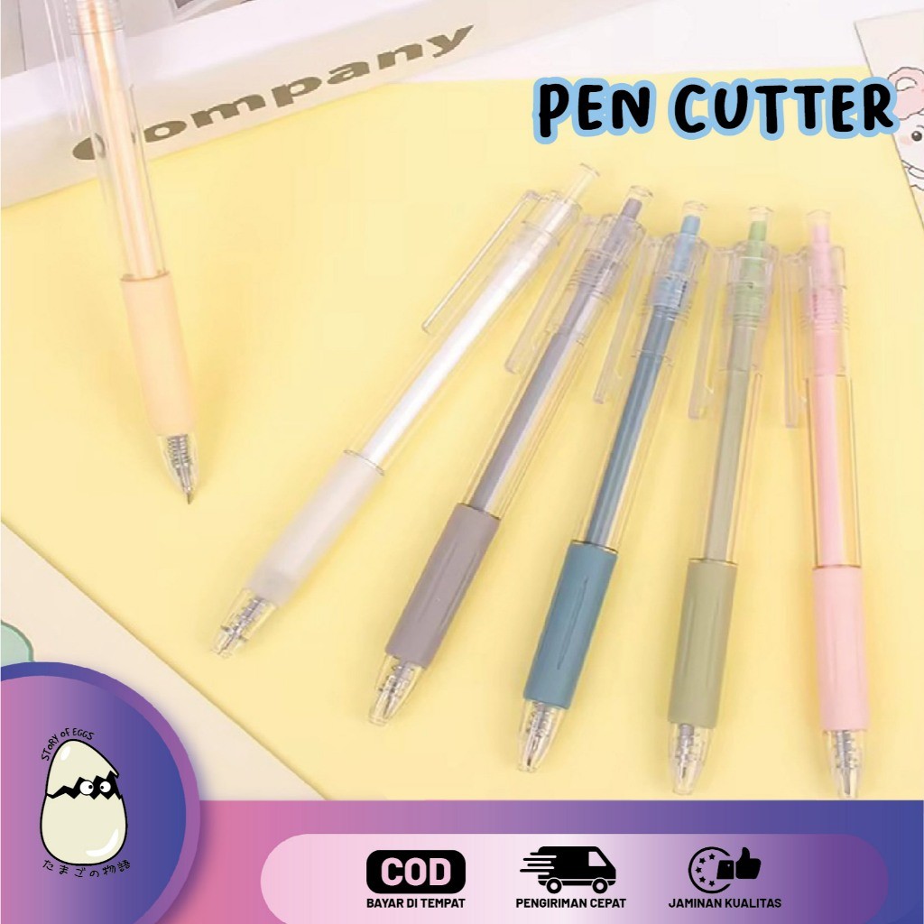 Jual Pen Cutter l Pisau Ukir Cutter Aesthetic Pastel Cutter Pen Sharp ...