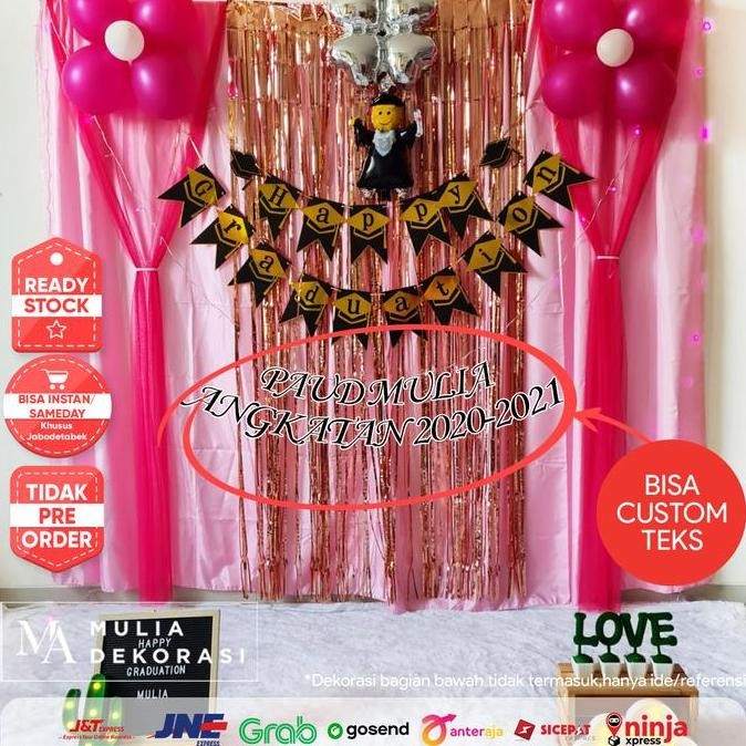 Jual ready !!! Dekorasi Backdrop Wisuda Kelulusan PAUD TK SD SMP SMU ...