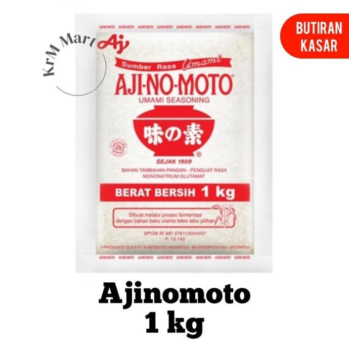 Jual Terbaru Ajinomoto 1 kg butiran Kasar 1kg kilo micin penyedap bumbu aji nomoto | Shopee ...