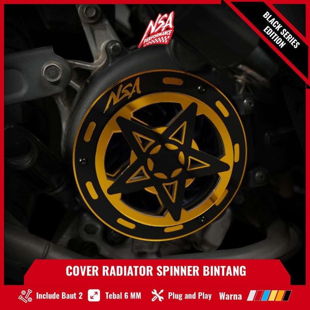 Jual ORIGINAL NSA COVER KIPAS SPINER TYPE BINTANG BLACK SERIES Beat ...