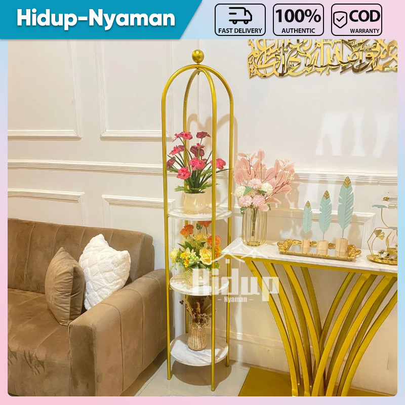 Jual Rak Sangkar Burung Gold Minimalis Rak Serbaguna Rak Sudut Ruang ...