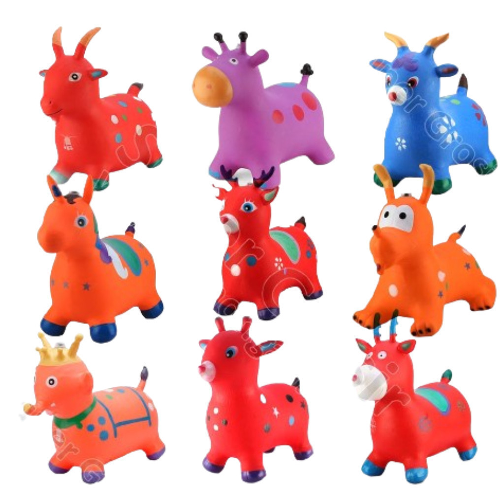 Jual Mainan Jumping Animal Kuda Kudaan Karet Tunggangan Binatang Karet ...