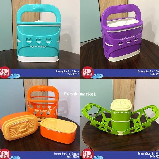 Jual ori - rantang star 2in1 / rantang makanan 2 tingkat / kotak ...