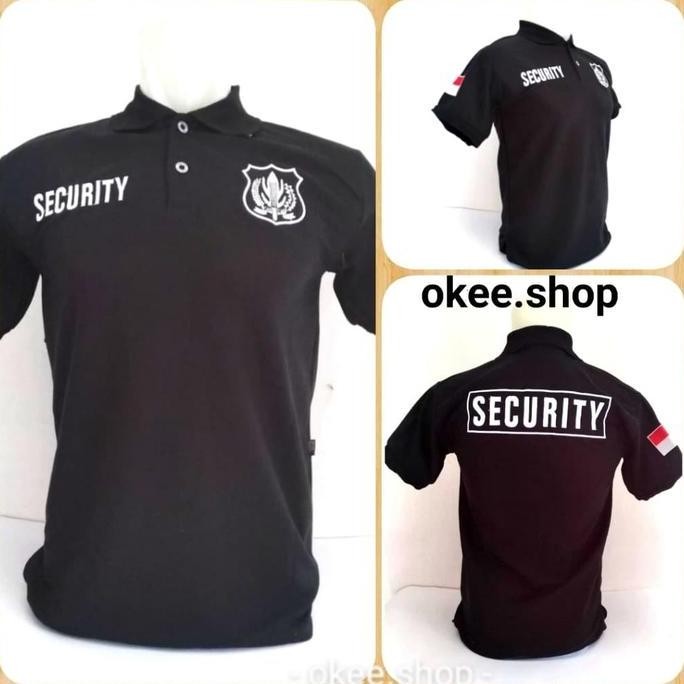 Jual Polo Security Logo Putih - Kaos Kerah Security Hitam Logo Putih ...