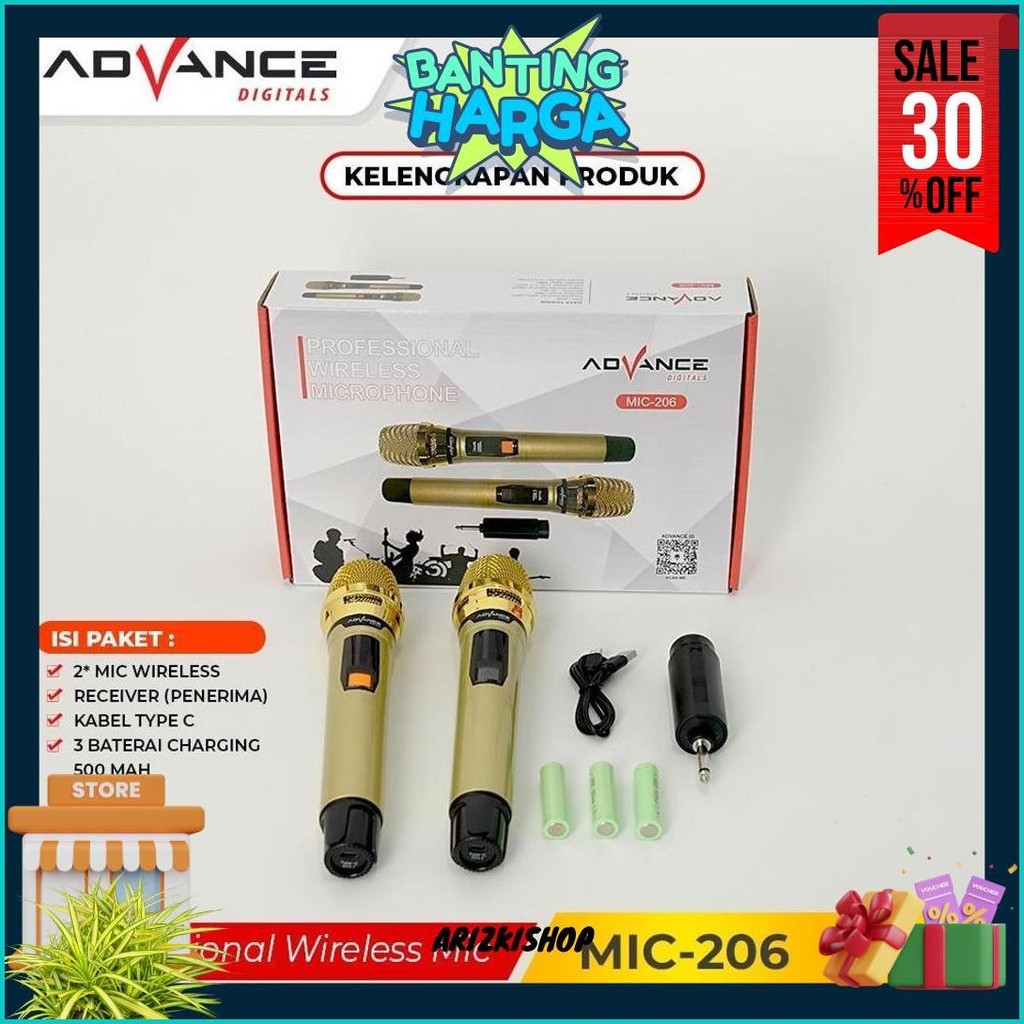 Jual Professional Advance Double Digital Wireless Mic Microphone ...