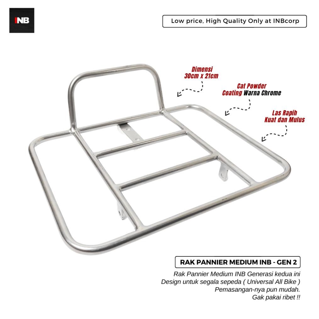 Jual Rak Depan Sepeda Frontrack Pannier Gen 2 Chrome Spesial Universal ...