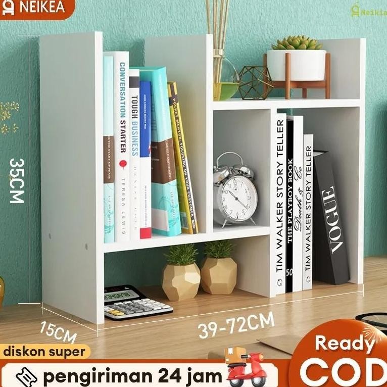 Jual Rak Buku Atas Meja Rak Portable Minimalis Meja rak buku kokoh ...