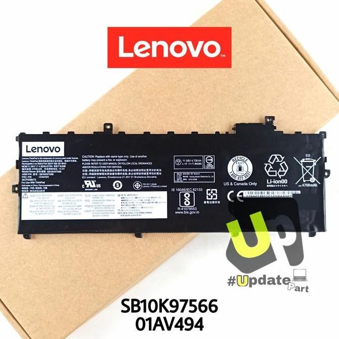 Jual Battery Lenovo Thinkpad X1 Carbon Gen 6 2018 01Av494 Sb10K97586 ...