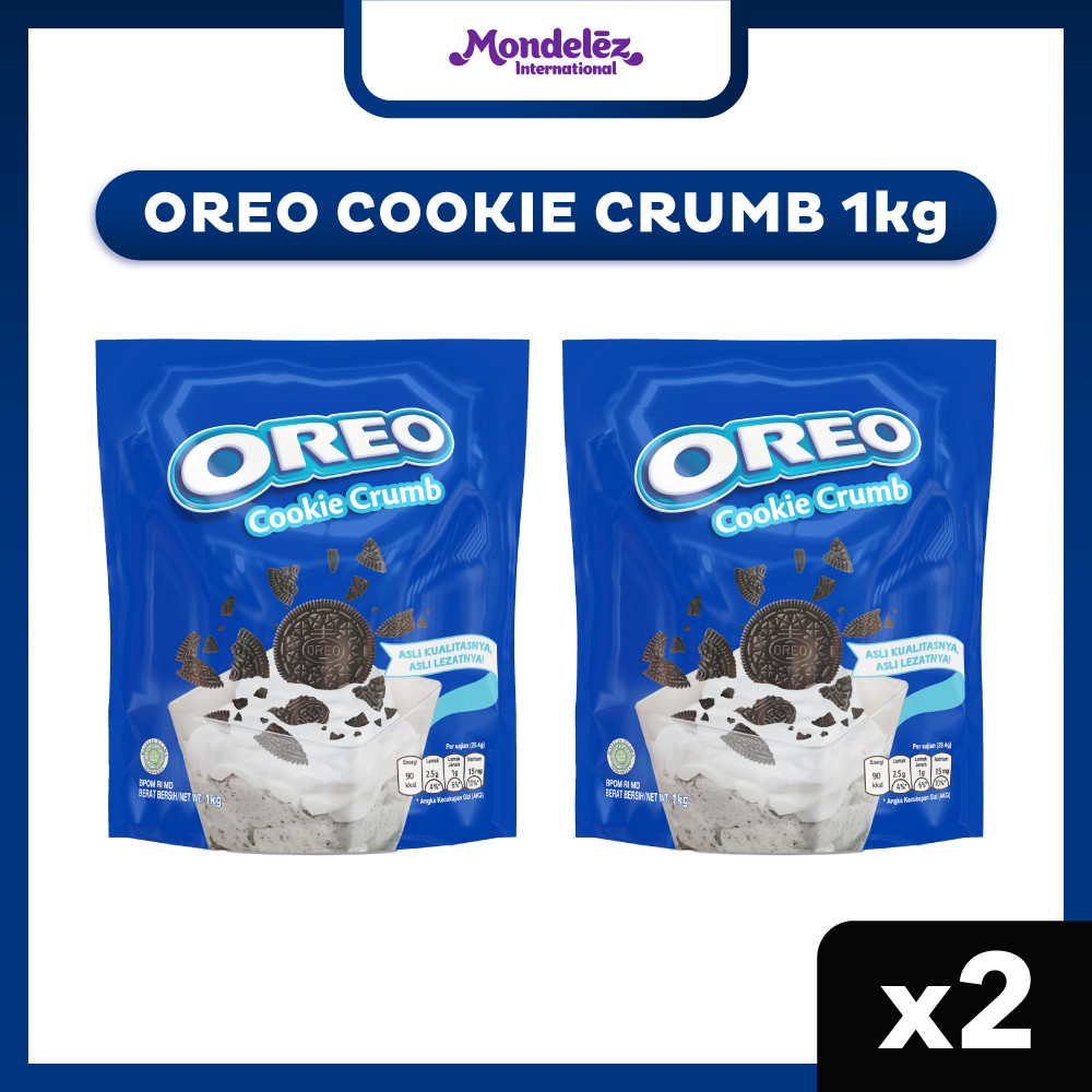 Jual Oreo Biskuit Cookie Crumb Pouch 1kg x2, Untuk memasak Kue dan Roti ...