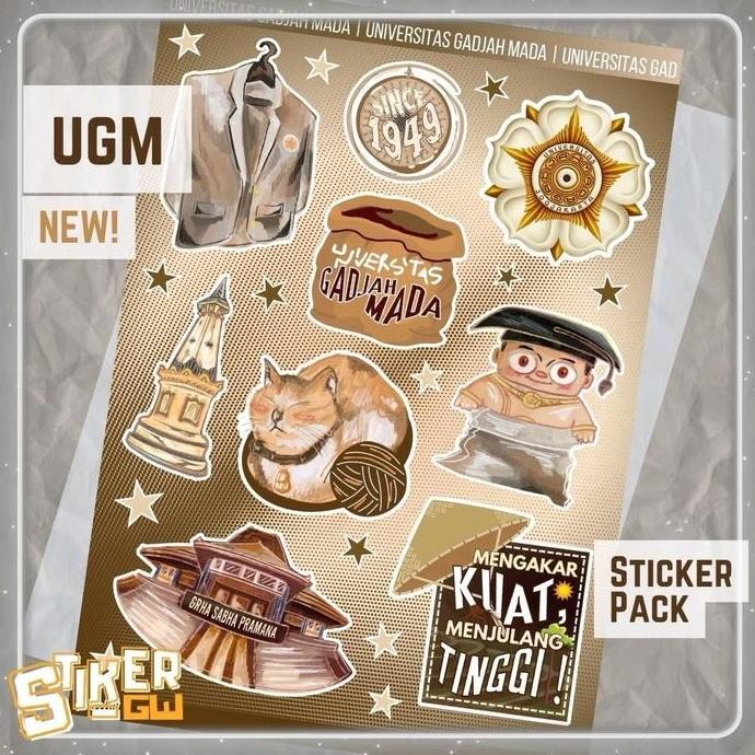 Jual [NEW] Sticker Pack UGM - STIKER UNIVERSITAS GADJAH MADA KAMPUS ...