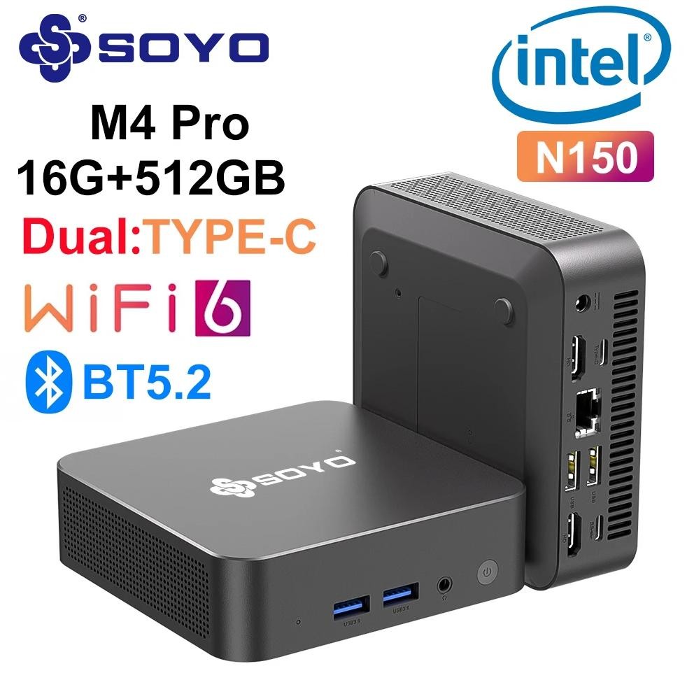Jual Soyo M4 Pro Mini Pc Intel Twin Lake N150 Mini Pc Computer Pc Win11 ...