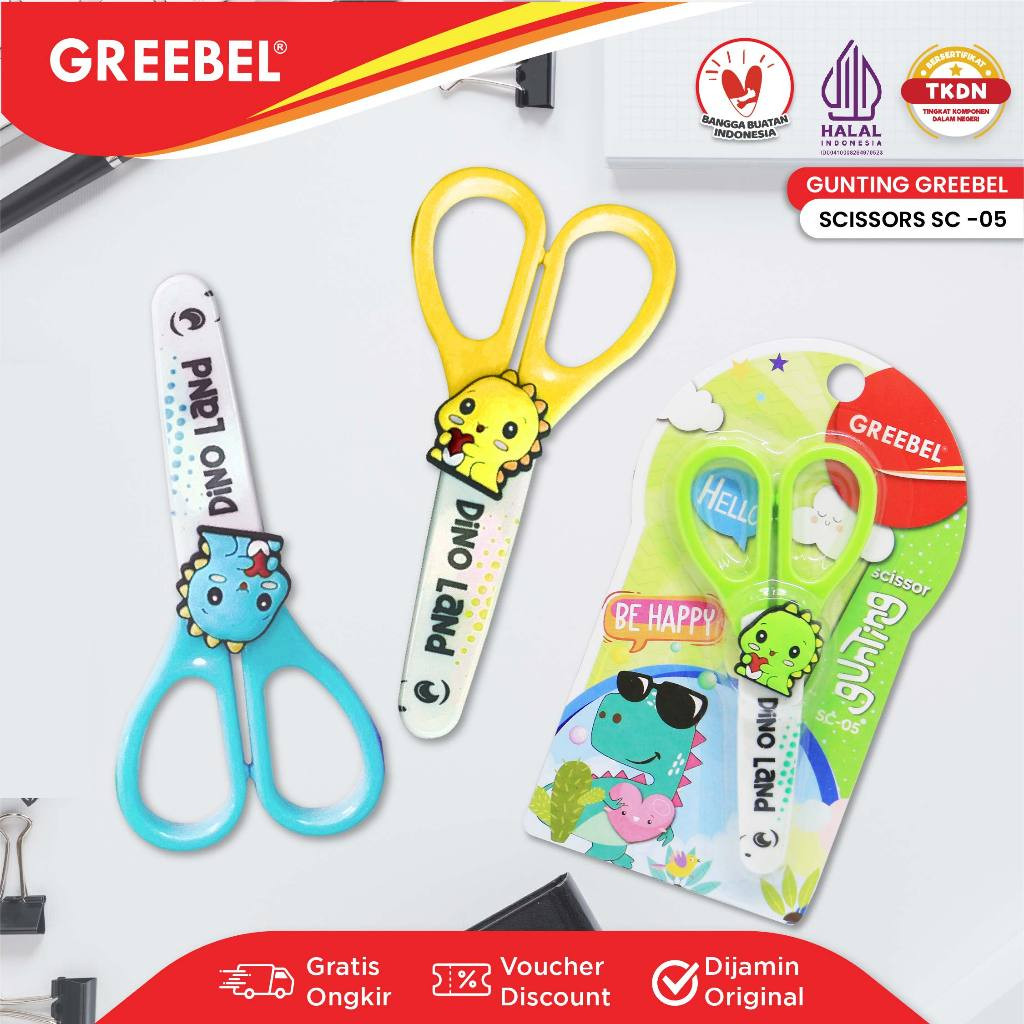 Jual GREEBEL Gunting Scissor Karakter Lucu (SC-05) / Gunting Sekolah ...