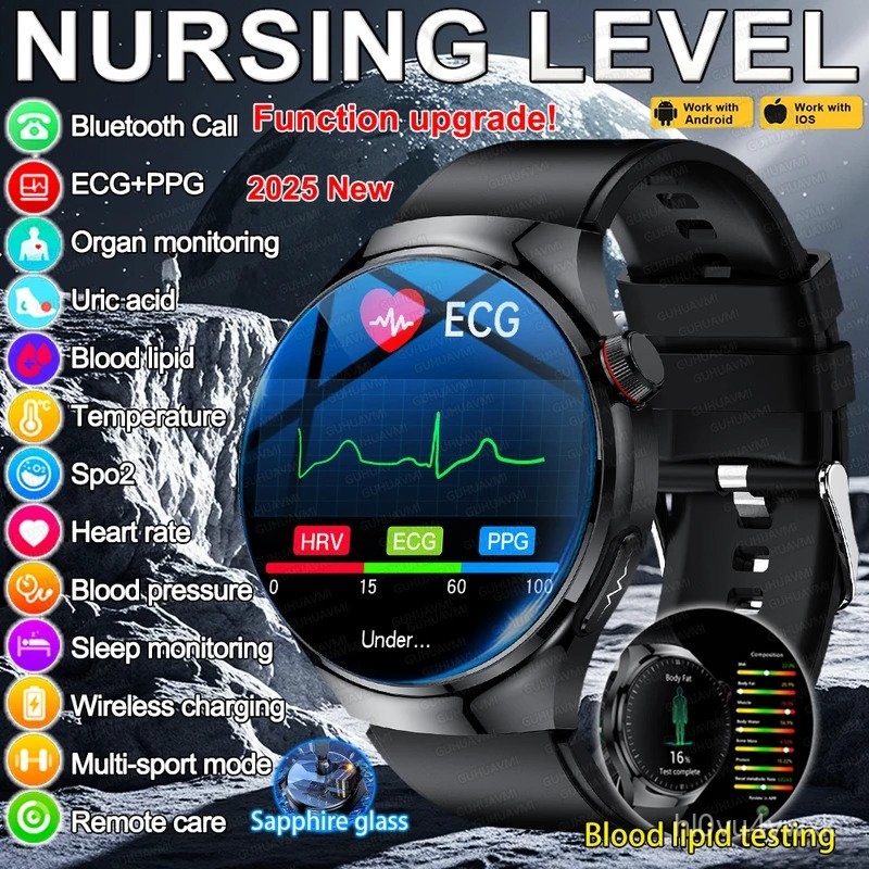 Jual 2025 New For Blood Fat Blood oxygen Smart Watch Uric Acid Health ...