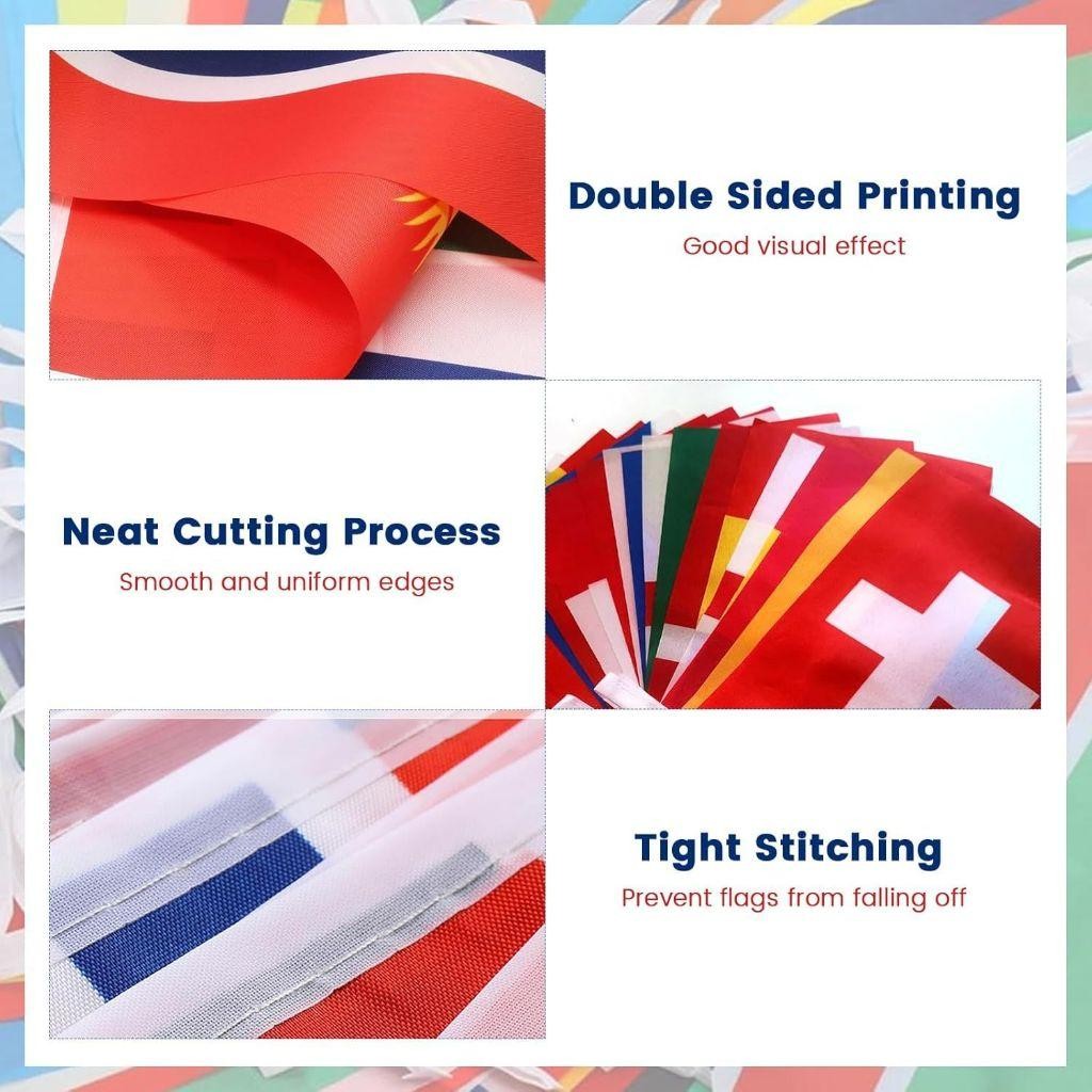 Jual 10M Bendera Negara Dunia Kecil Bendera Euro 2024 Bendera Renteng ...