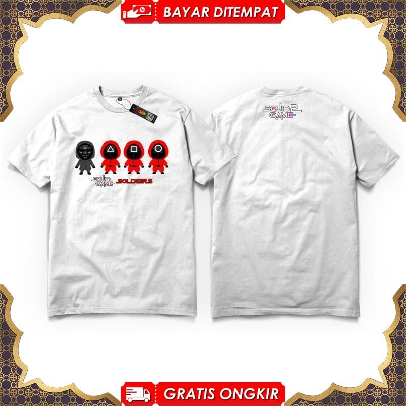 Jual [Bisa Cod] Viral Kaos Squid Game Soldiers Katun Cotton Combed 30S Premium Fashion Distro ...