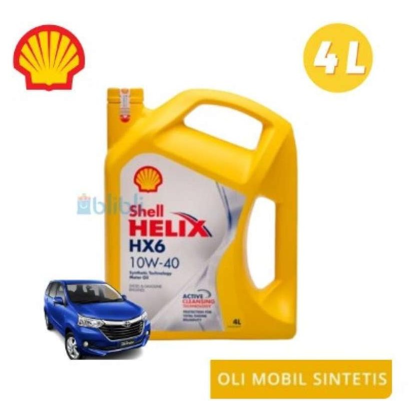 Jual SHELL HELIX HX6 10W-40 PELUMAS MESIN [4 L] ORIGINAL [KHUSUS PULAU ...