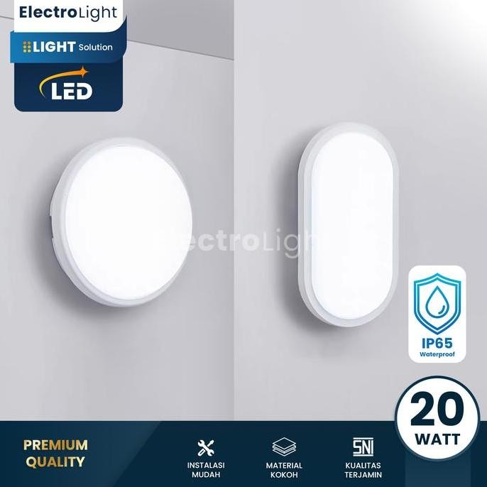 Jual Lampu dinding outdoor LED 20watt waterproof outbow bulat oval ...