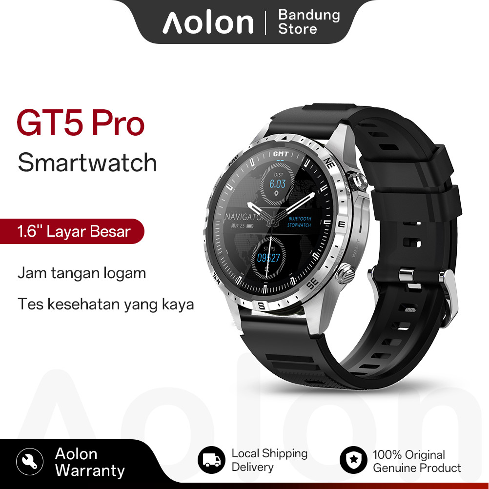 Jual Aolon GT5 Pro Smartwatch Compass 100 Sport Modes Jam Running Pria ...
