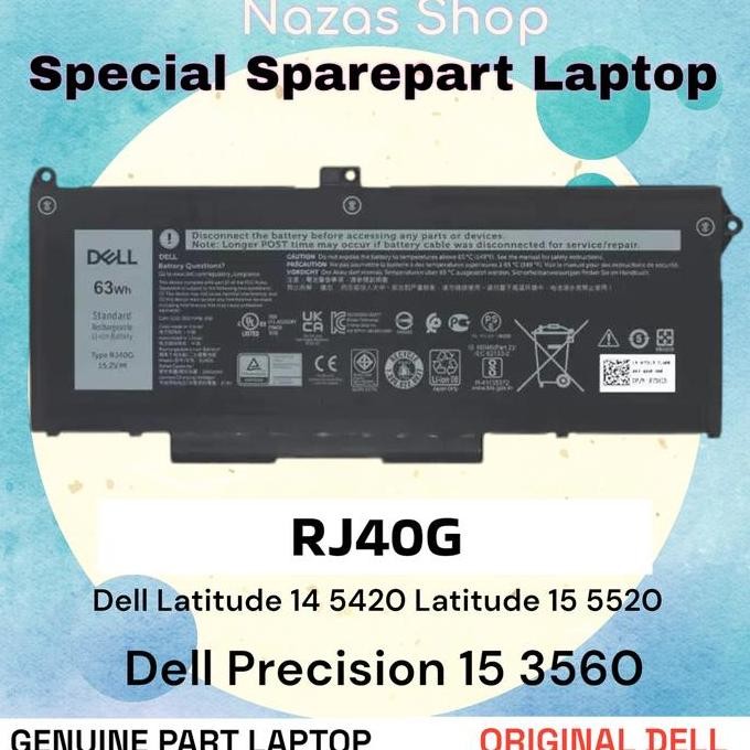 Jual Battery Dell Latitude 14 5420 Latitude 15 5520 Precision 15 3560 ...