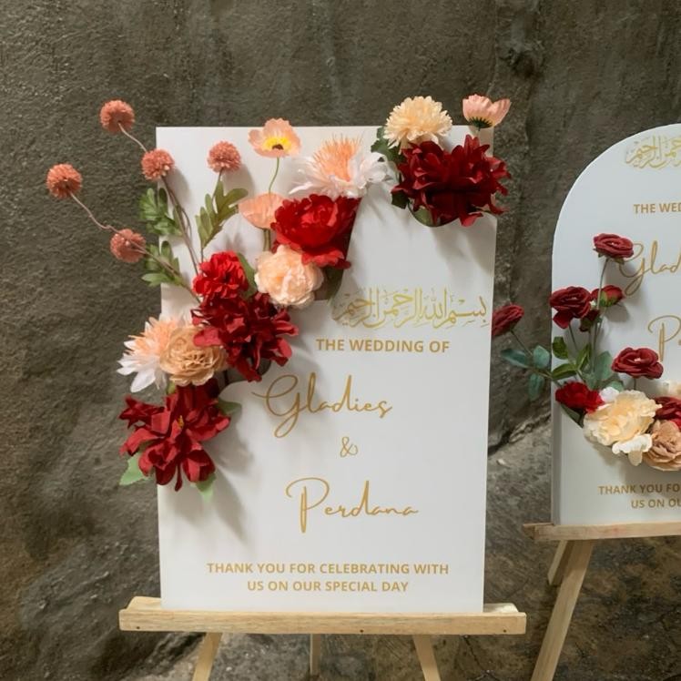 Jual Flowers Box Sn Standing Kayu Papan Bunga Wisuda Welcome Sn Lamaran ...