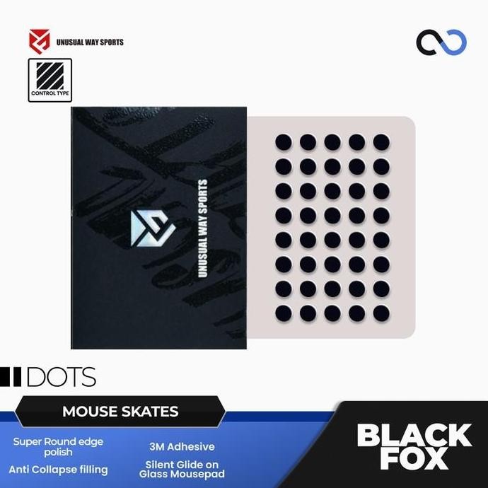 Jual NEW Unusual Way Sports Black Fox Dots Universal Gaming Mouse Feet ...