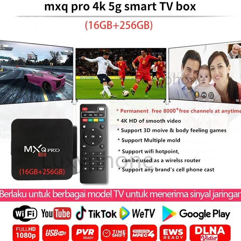 Jual Android TV Box MXQ Pro 4k 5g 16g+256gb Android 11 Stb Android TV ...
