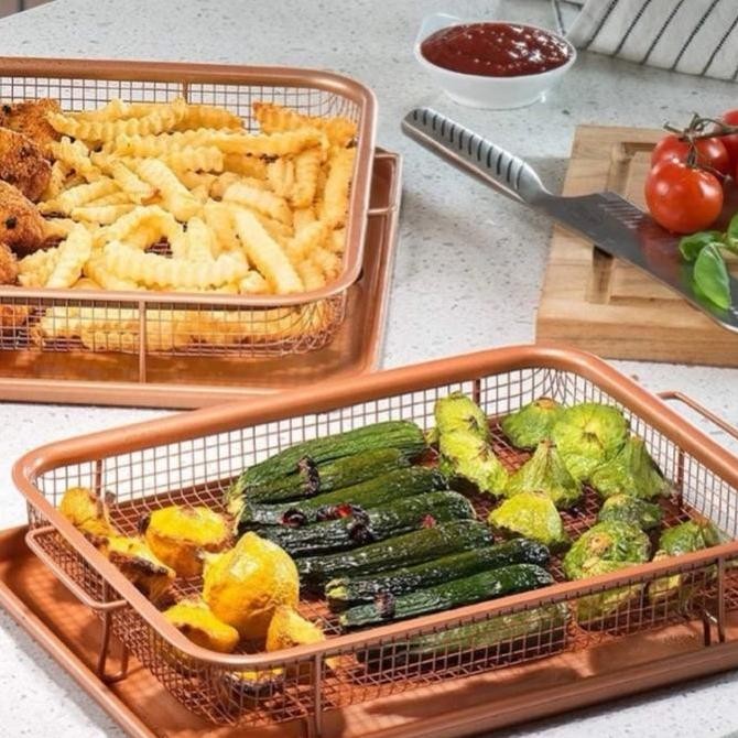 Jual nampan tirisan minyak gorengan stainless gold tebal / peniris ...