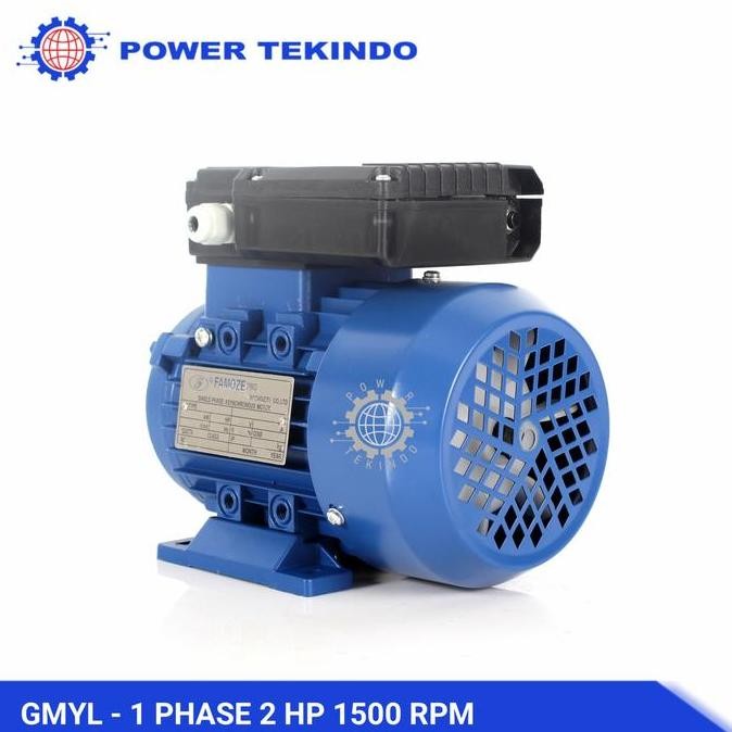 Jual Sale Famoze Pro Dinamo 1 Phase 2 Hp 1400 Rpm Elektro Motor Gmyl 2 Pk 1,5 Kw 220V Listrik ...