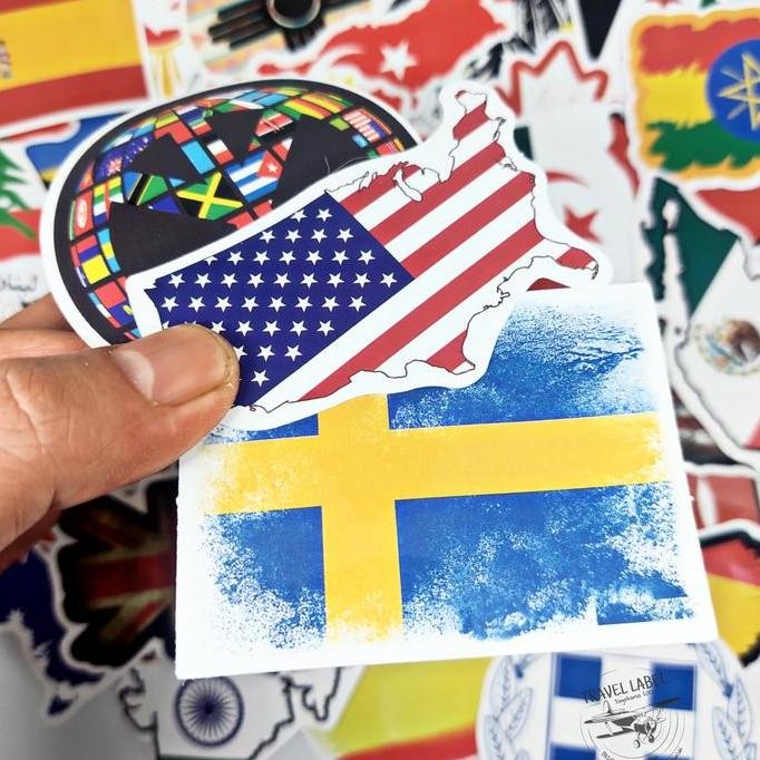 Jual Stiker Koper 1 set isi 50 Pcs: Logo Bendera Lambang Negara ...