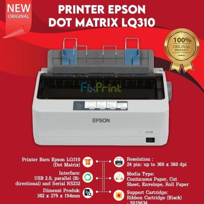 Jual Printer Epson Dot Matrix Lq310 Dotmatrix Lq-310 24Pin 24 Pin Cetak Struk Print Only Single ...