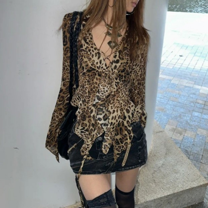 Jual Atasan Gaya Hot Girl Jalanan Amerika Vintage Y2K dengan Corak ...