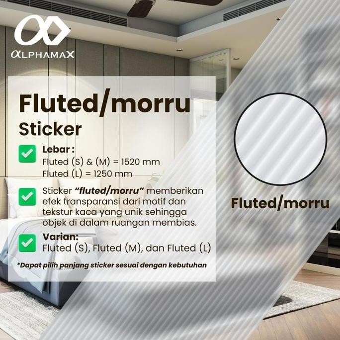 Jual ALPHAMAX Fluted/Morru Glass Sticker | Sticker Kaca Fluted/Morru ...