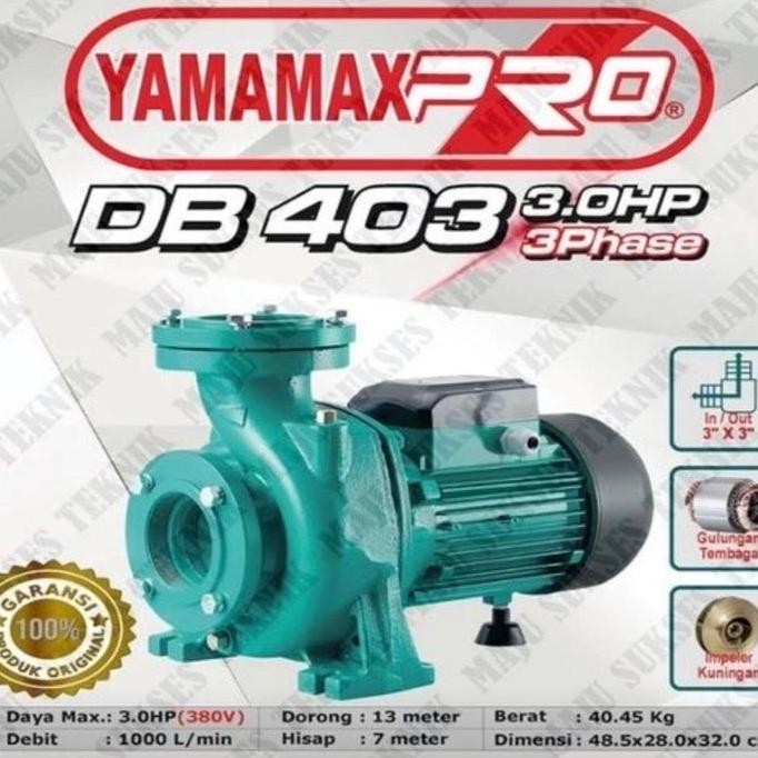 Jual YAMAMAX PRO DB 403 Pompa Air Centrifugal Irigasi 3HP 3 Inch (380V ...