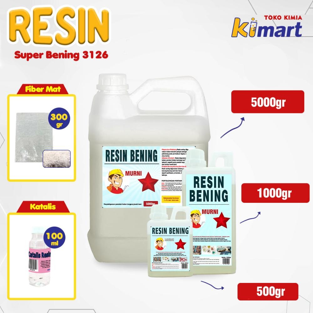 Jual Cod Resin Bening1Kg Katalis 100Ml Katalis 50Ml Unsaturated ...